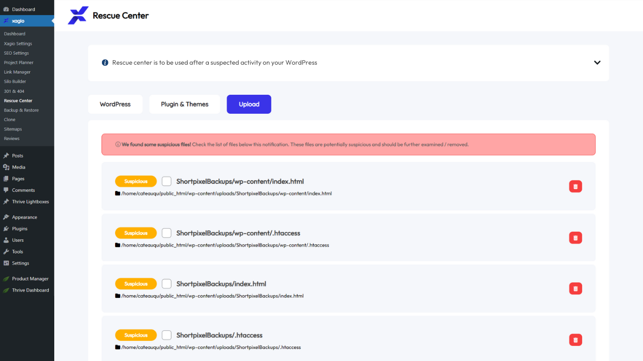 WordPress Rescue Center | Xagio