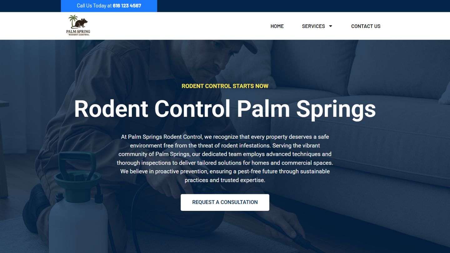 Agent X Case Study - Palm Springs Pest Control Website
